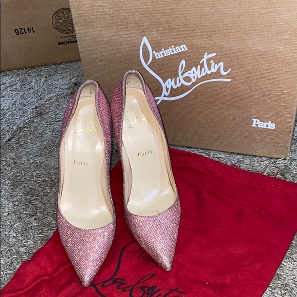 Christian Louboutin | Shoes | Sold Soldauthentic Pink Glitter So Kate ...